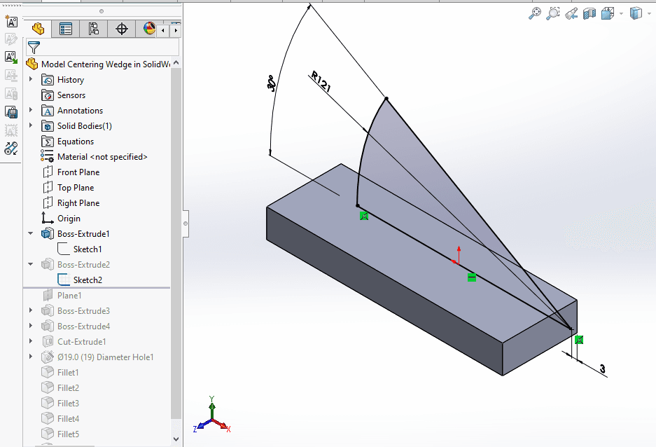 Model Centering Wedge in SolidWorks : (Gallery Serial No.16) – Mechnexus