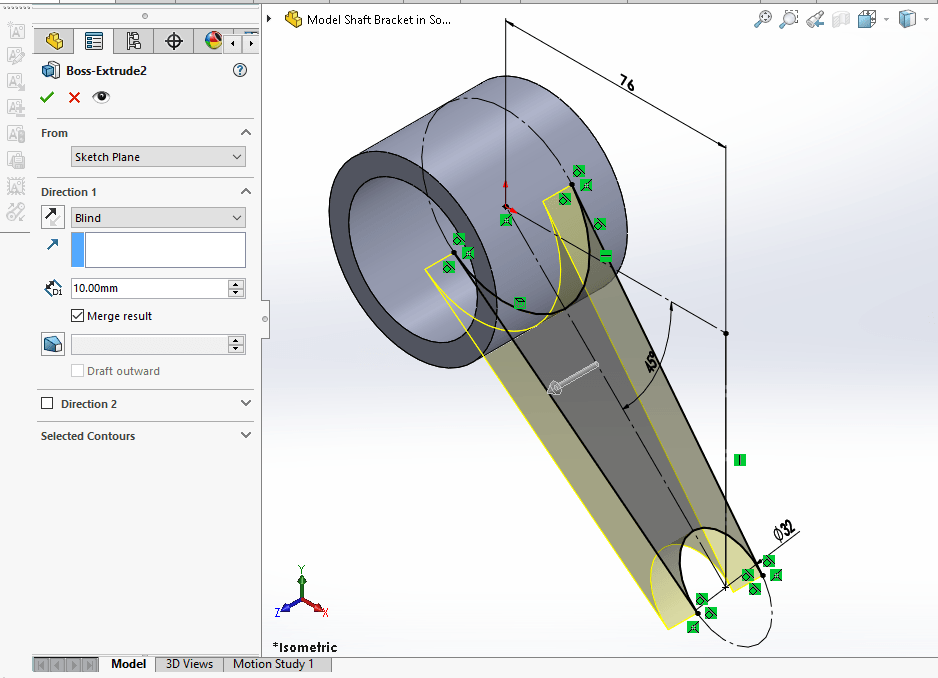 Model Shaft Bracket in SolidWorks – Mechnexus