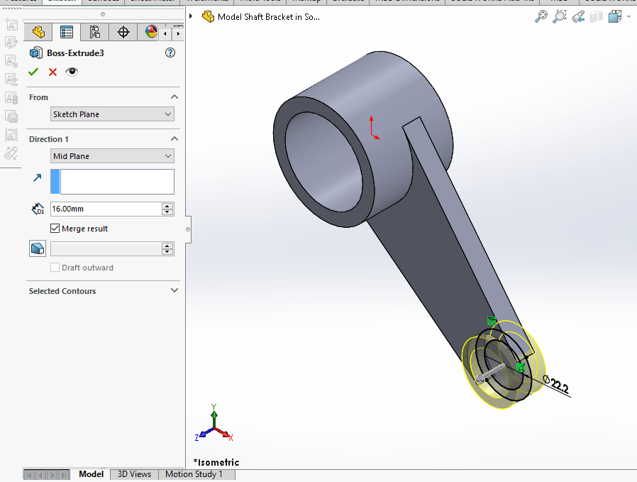 Model Shaft Bracket in SolidWorks – Mechnexus