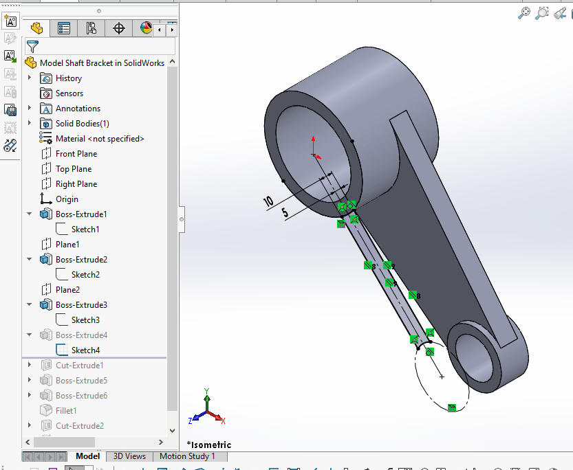 Model Shaft Bracket in SolidWorks – Mechnexus