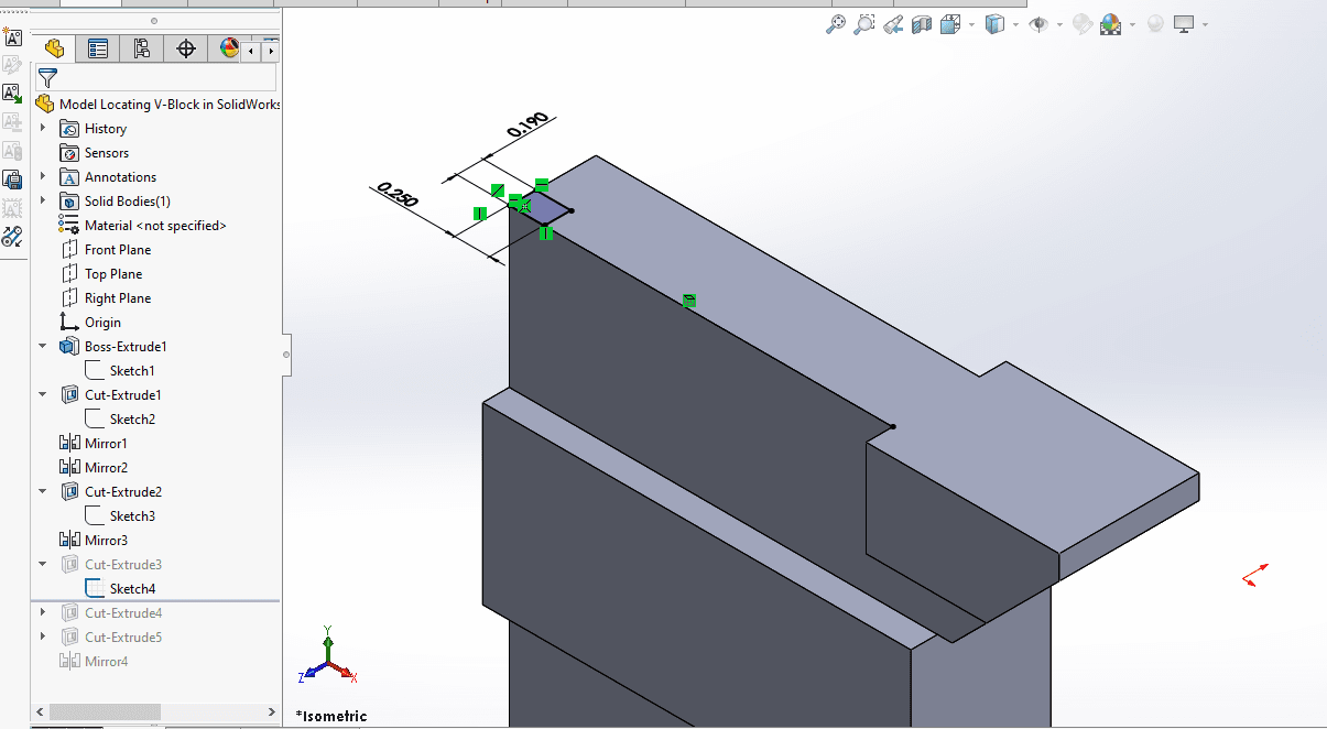 Model Locating V-Block in SolidWorks – Mechnexus