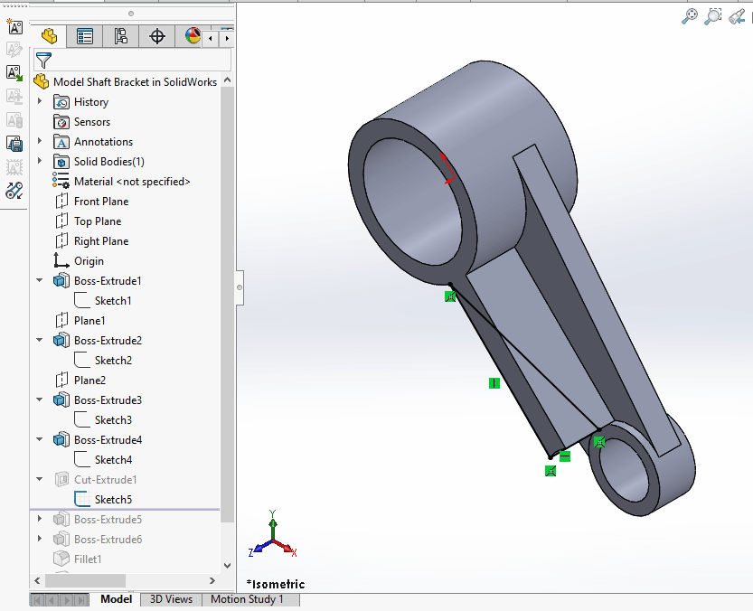 Model Shaft Bracket in SolidWorks – Mechnexus