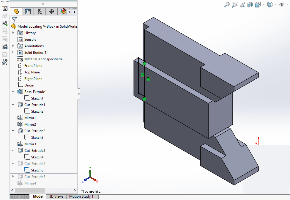 Model Locating V-Block in SolidWorks – Mechnexus