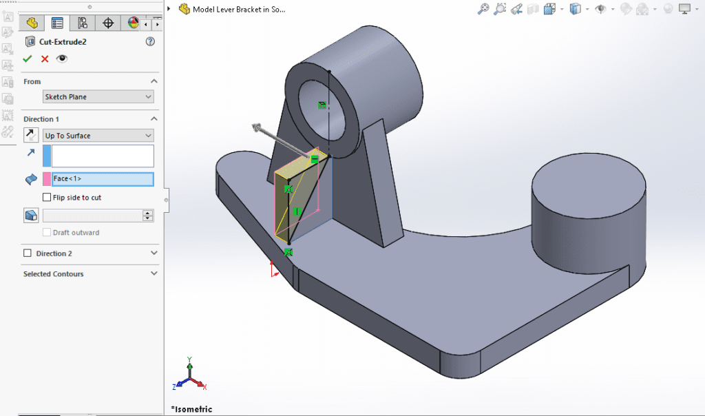 Model Lever Bracket in SolidWorks : (Gallery Serial No.19) – Mechnexus