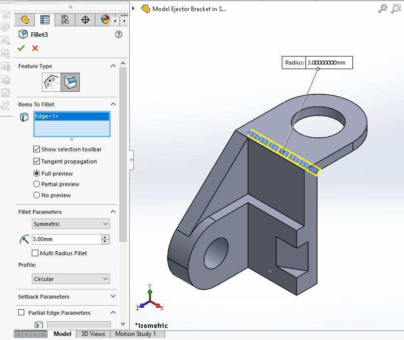 Model Ejector Bracket in SolidWorks – Mechnexus