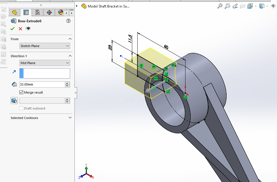 Model Shaft Bracket in SolidWorks – Mechnexus