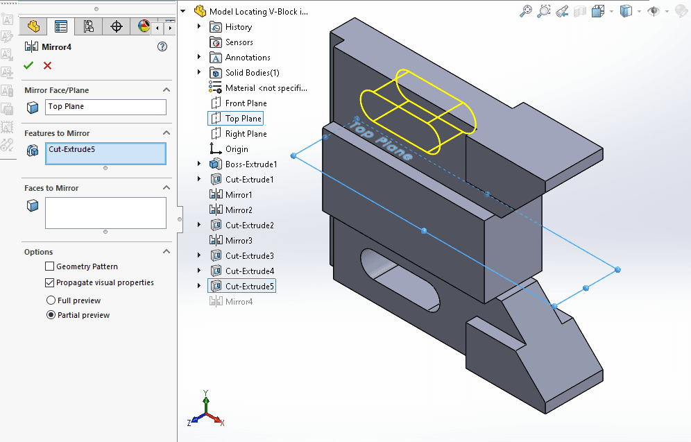 Model Locating V-Block in SolidWorks : (Gallery Serial No.13) – Mechnexus