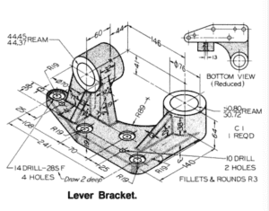Model Lever Bracket in SolidWorks : (Gallery Serial No.19) – Mechnexus