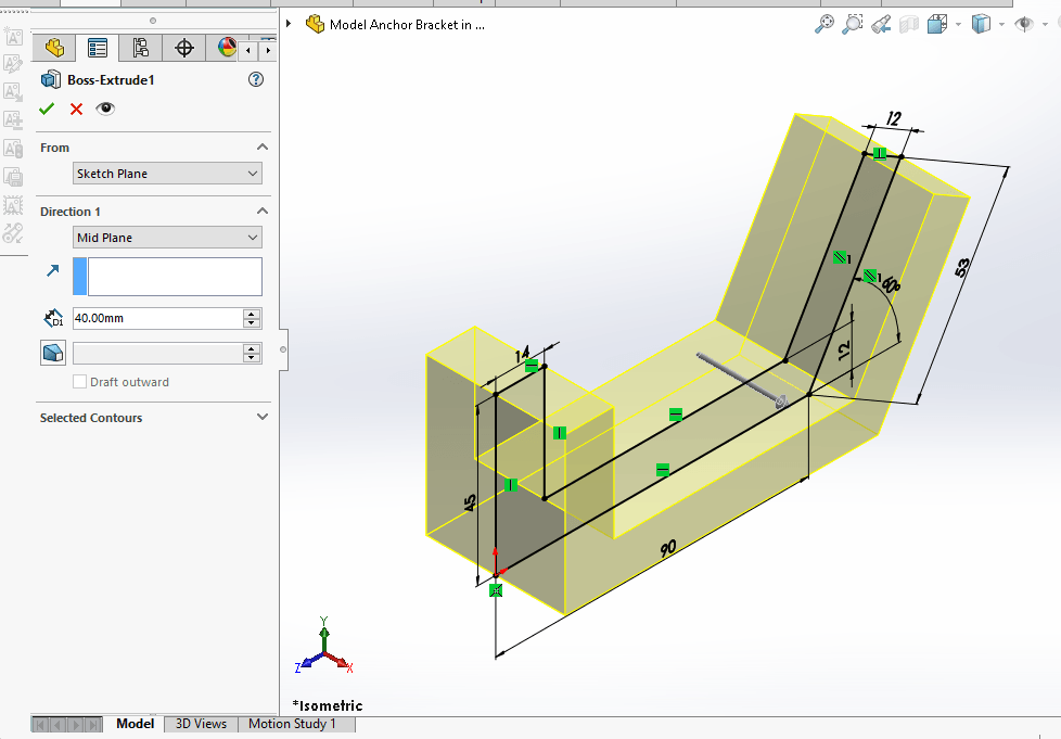Model Anchor Bracket in SolidWorks – Mechnexus
