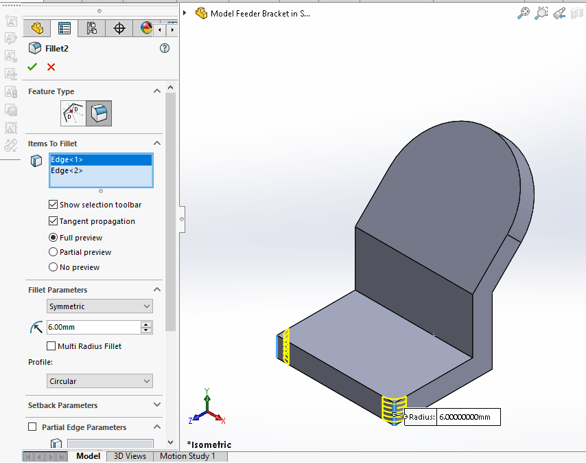 Model Feeder Bracket in SolidWorks – Mechnexus