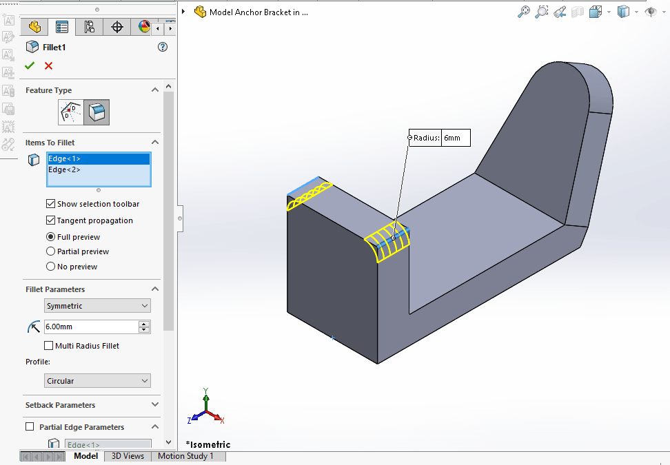 Model Anchor Bracket in SolidWorks – Mechnexus