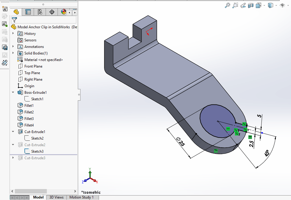 Model Anchor Clip in SolidWorks – Mechnexus