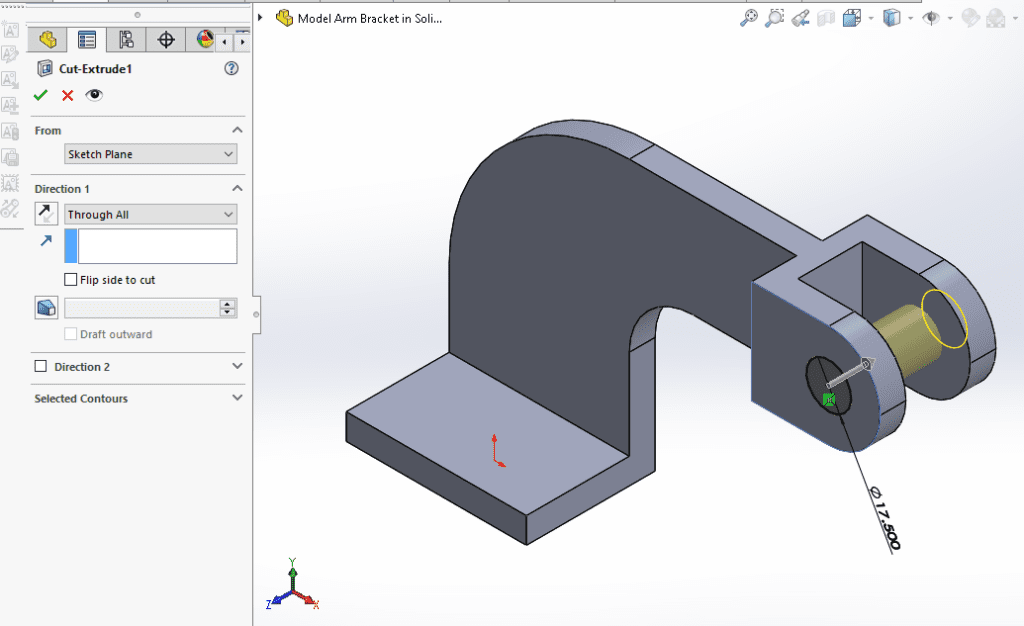 Model Arm Bracket in SolidWorks – Mechnexus